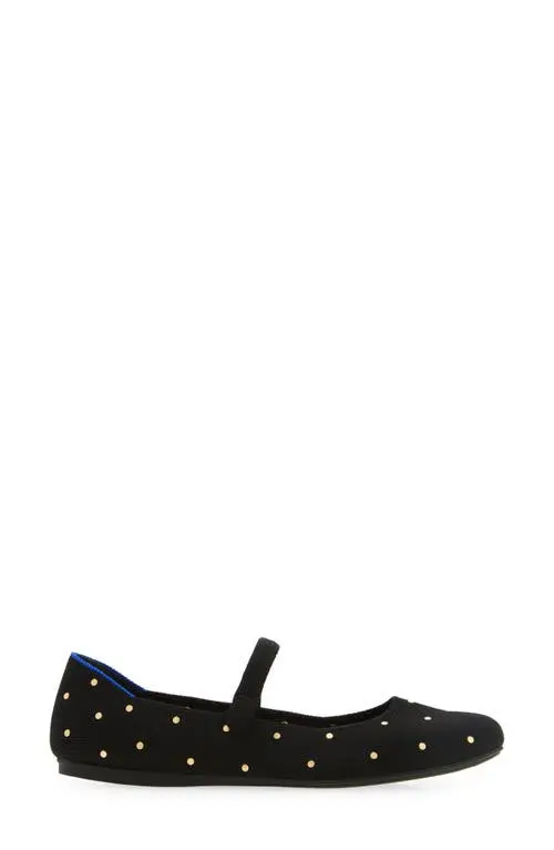 Rothy's The Square Mary Jane Flat - Studded Black