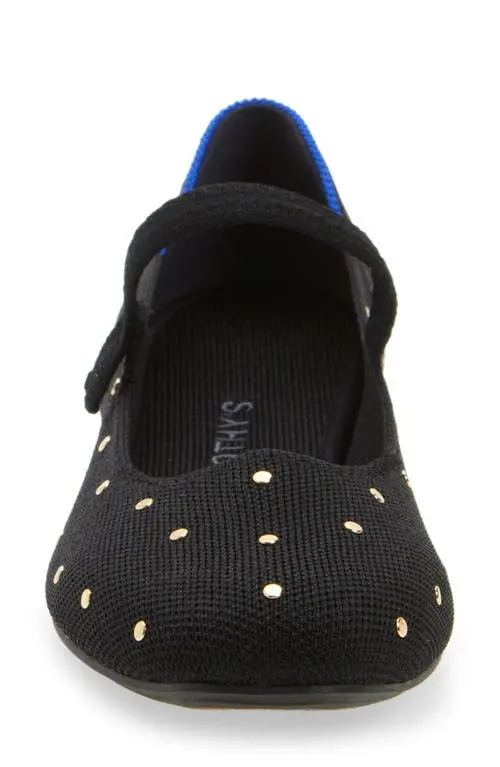 Rothy's The Square Mary Jane Flat - Studded Black