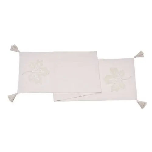 C&F HOME Neutral Maple Leaves Table Runner