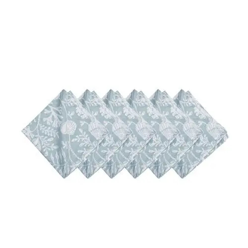 C&F HOME Seafoam Reef Cotton Napkins - White
