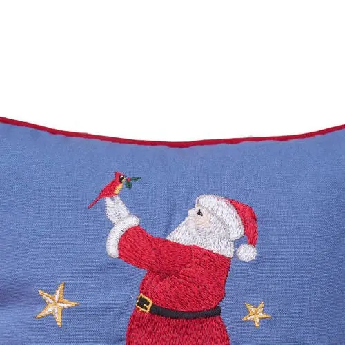 C&F HOME Santa And Cardinal Christmas Throw Pillow