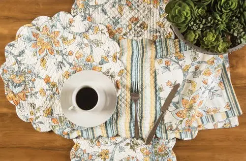 C&F HOME Ainsley Floral Dining Table Runner