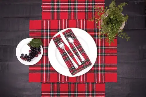 C&F HOME Arlington Plaid Table Runner 13" X 72