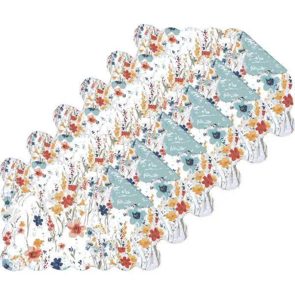 C&F HOME Sheila Wildflower Placemats Set Of 6 All Seasons Floral Flowers Watercolor - Yellow