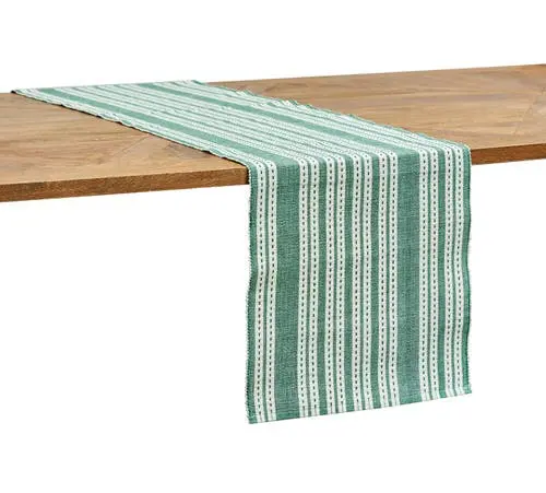 C&F HOME Warner Emerald Dining Table Runner 14" X 72