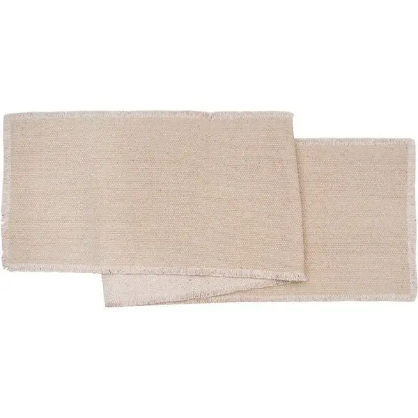 C&F HOME Fringed Sand Table Runner 14" X 72 - Beige