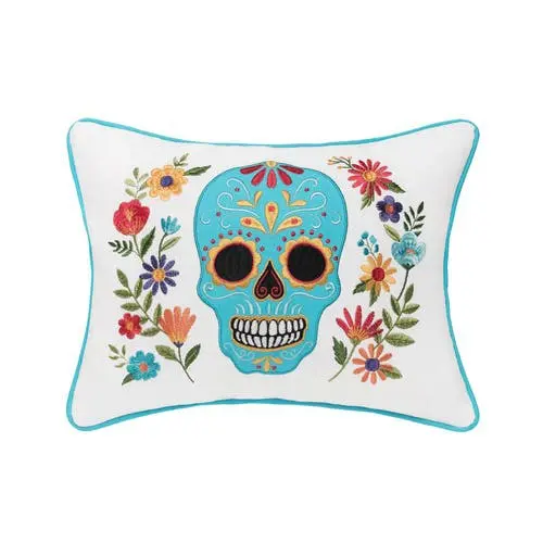 C&F HOME Aqua Sugar Colorful Accent Pillow 12" X 24 - Blue