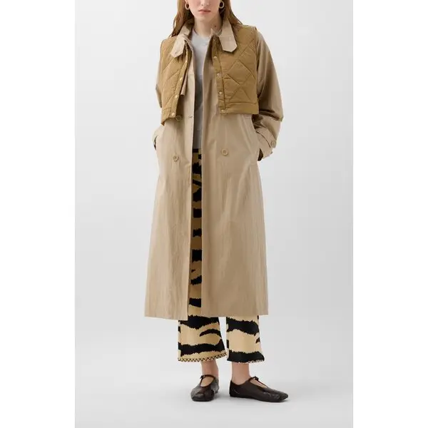 SCALPERS Trench Coat With Removable Gilet