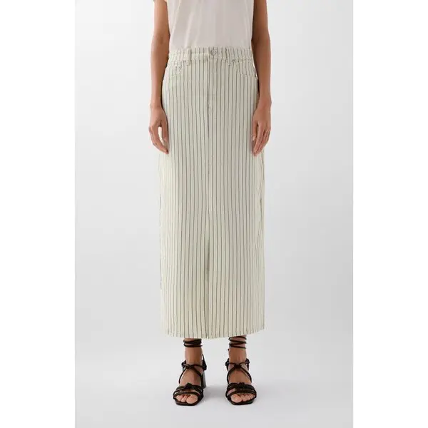 SCALPERS Striped Denim Skirt