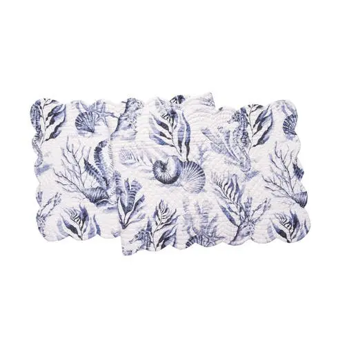 C&F HOME Midnight Lagoon Dining Table Runner - Blue