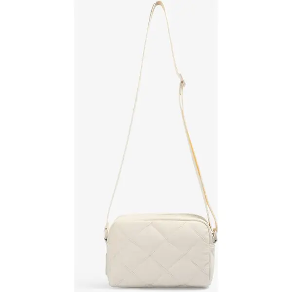 SCALPERS Quilted Nylon Crossbody Bag - Ecru