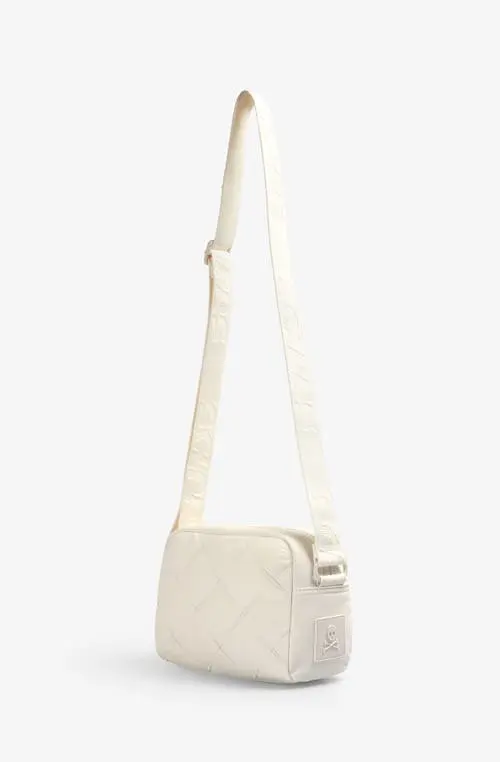 SCALPERS Quilted Nylon Crossbody Bag - Ecru
