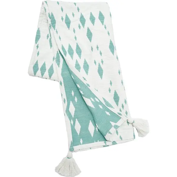 CAROL & FRANK Granby Surf Woven Super Soft Cozy Accent Accent Throw Blanket - Green