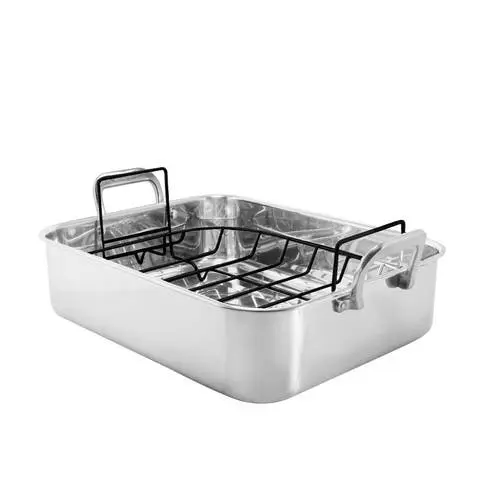 CHANTAL Stainless Steel Roasting Pan With Nonstick Rack - Silver
