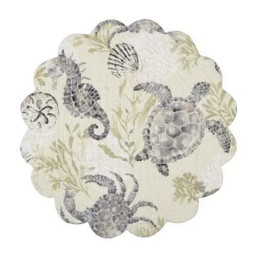 C&F HOME Cannon Beach Round Placemats Set Of 6