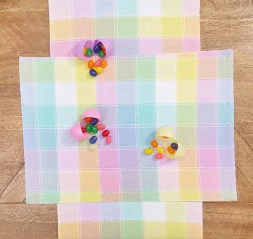 C&F HOME Hana Easter Patel Plaid 100% Cotton Set Of 6 Placemats 13" X 19