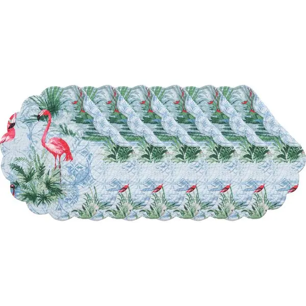 C&F HOME Paradise Coast Round Placemats Set Of 6 - Blue