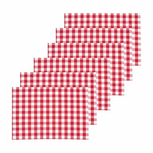C&F HOME Ashford Placemats Set Of 6 - Red