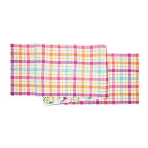 C&F HOME Easter Egg Charm & Plaid Table Runner 14" X 72