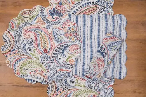 C&F HOME Payton Paisley Placemats Set Of 6 13" X 19