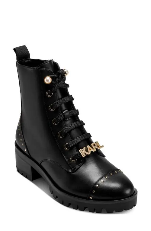 Karl Lagerfeld Paris Prue Combat Boot