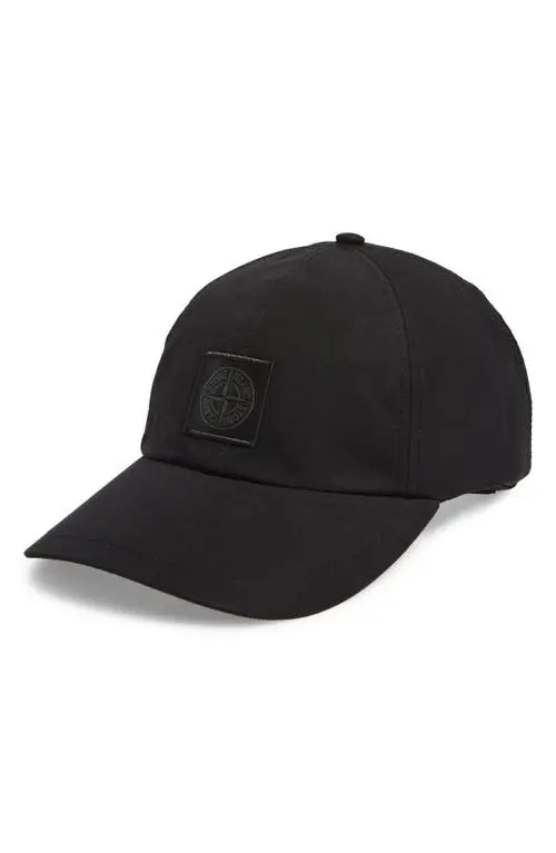 Stone Island Compass Logo Patch Baseball Cap - V0029 Black