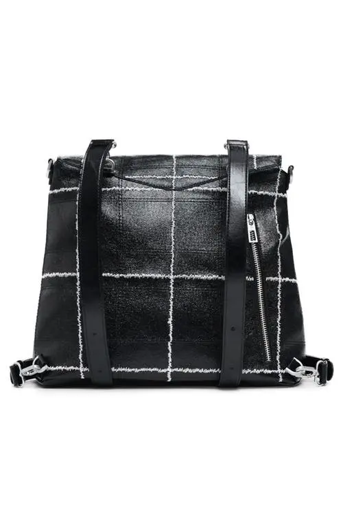 Desigual Convertible Check Backpack