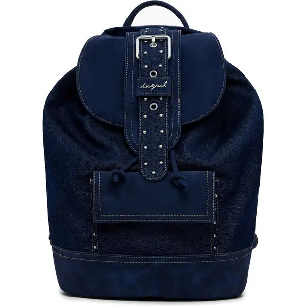Desigual Medium Convertible Denim Bucket Backpack