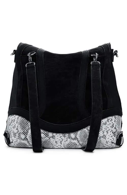 Desigual Medium Convertible Snakeskin Print Backpack