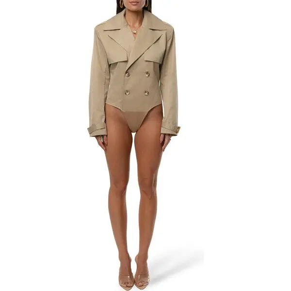 JLUXLABEL Horizons Double Breasted Trench Bodysuit