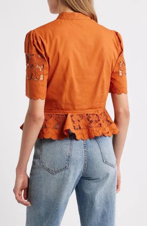 Love The Label Elizabeth Lace Button-up Shirt