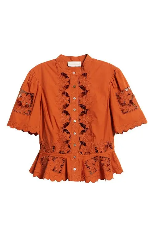 Love The Label Elizabeth Lace Button-up Shirt
