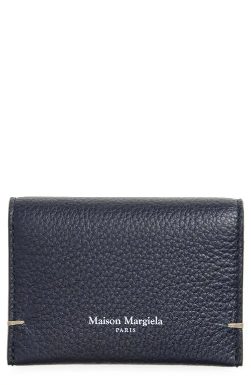 MAISON MARGIELA Dress-age Leather Bifold Card Case - Crpuscule/black/black