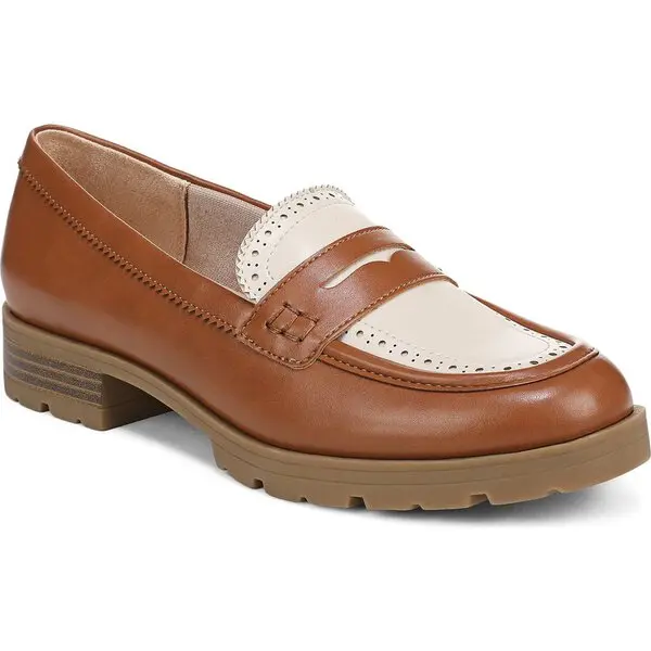LIFESTRIDE London 3 Platform Penny Loafer - Bourbon/bone