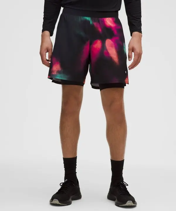 Lululemon Ventilated Tennis Short - Night Burst Black Multi