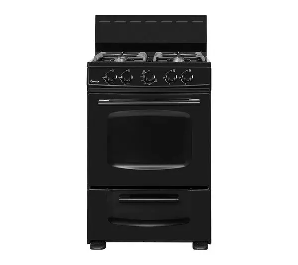 IMPECCA 24' Freestanding Gas Range With Cast Iron Grate, 2.76 Cf Oven - One-color