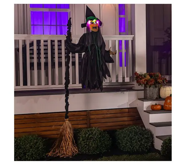 EVERGREEN Motion Activated Led Floating Witch W Ith Broom - One-color