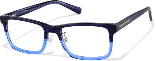 Zenni Rectangle Full Rim Eyeglasses - Blue Gradient