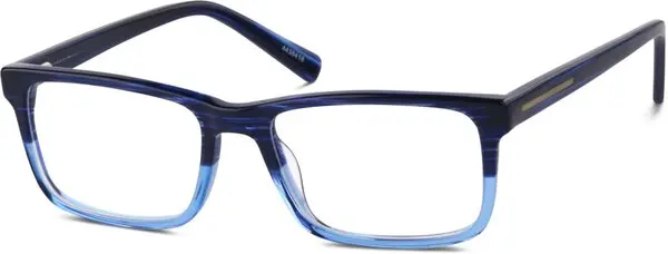 Zenni Rectangle Full Rim Eyeglasses - Blue