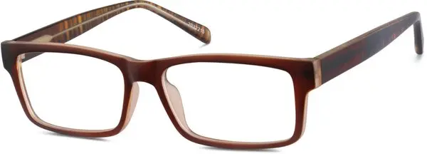 Zenni Rectangle Full Rim Eyeglasses - Brown