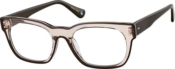Zenni Rectangle Full Rim Eyeglasses - Brown
