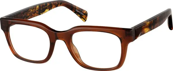 Zenni Rectangle Full-rim Eyeglasses - Brown