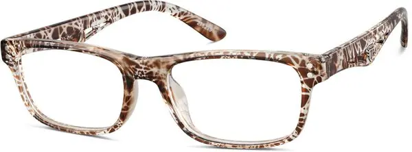 Zenni Rectangle Full Rim Eyeglasses - Giraffe