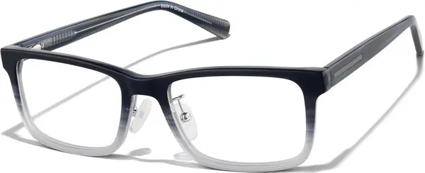 Zenni Rectangle Full Rim Eyeglasses - Gray Gradient