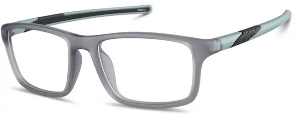 Zenni Rectangle Full Rim Eyeglasses - Gray
