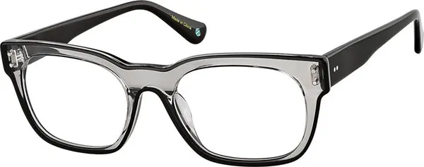 Zenni Rectangle Full Rim Eyeglasses - Gray