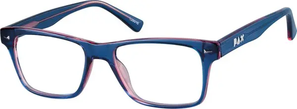 Zenni Rectangle Full Rim Eyeglasses - Midnight Blue