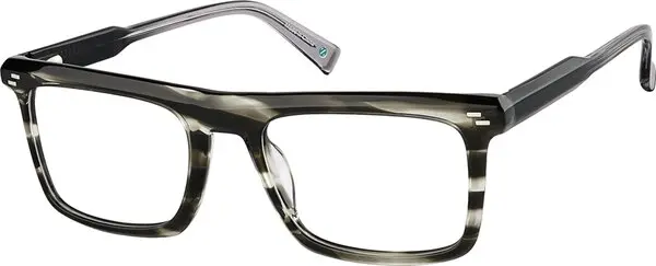 Zenni Rectangle Full Rim Plastic Frame - Pattern