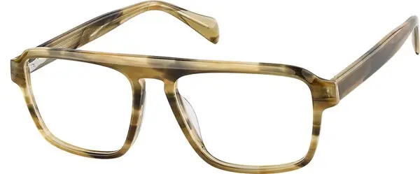 Zenni Rectangle Full Rim Eyeglasses - Tortoiseshell