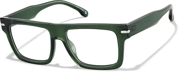 Zenni Rectangle Full Rim Eyeglasses - Transparent Green